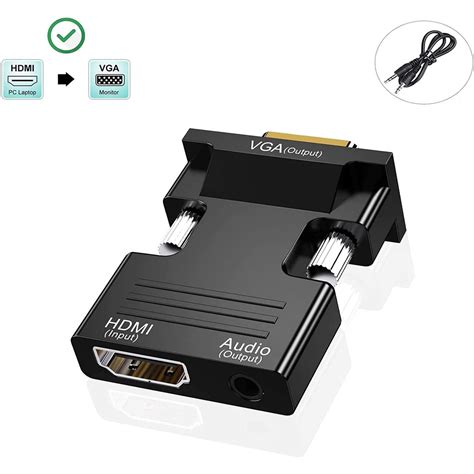 Jual Converter Hdmi To Vga Audio Dongle Hdmi To Vga Adapter Hdmi