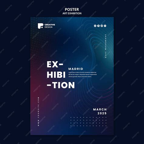 미술 전시회 포스터 템플릿 프리미엄 Psd 파일