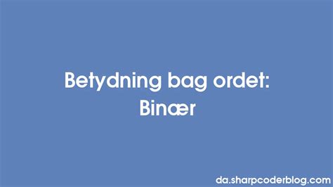 betydning bag ordet binær sharp coder blog