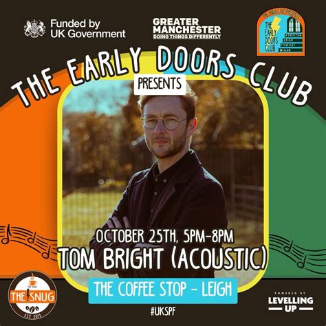 Delighted To Announce This Intimate Show On Fri 25 Oct For The Early Doors Club 📢 Its A Cosy