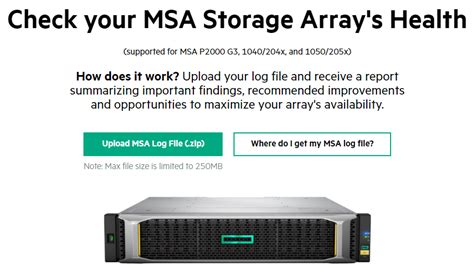 HPE MSA Array Health Check The Tech Journal
