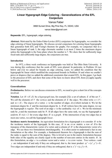 Pdf Linear Hypergraph Edge Coloring Generalizations Of The Efl Conjecture