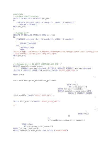 How To Recover Username And Password For Oracle Run Command
