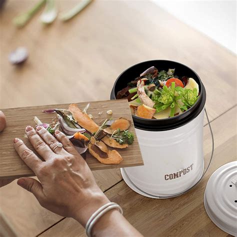 퇴비 통 에코 재활용 재료 가정용 실내 스테인레스 스틸 주방 쓰레기통 비료 용 주방용 퇴비 I Top Industry
