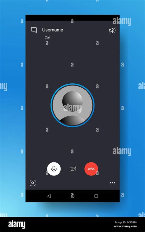 The Incoming Call Button Reject A Call Mute The Microphone And Sound Online Communication On
