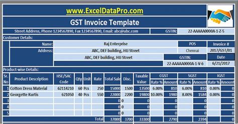 Download Free GST Templates In Excel