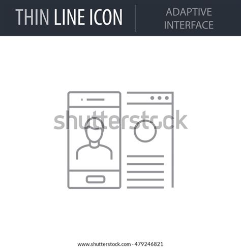 Symbol Adaptive Interface Thin Line Icon Stock Vector Royalty Free Shutterstock