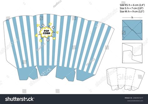Popcorn Box Template Printable