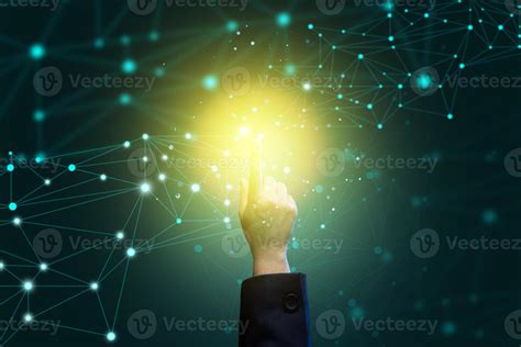 World Wide Web Internet With Connections And Female Hand Wireless