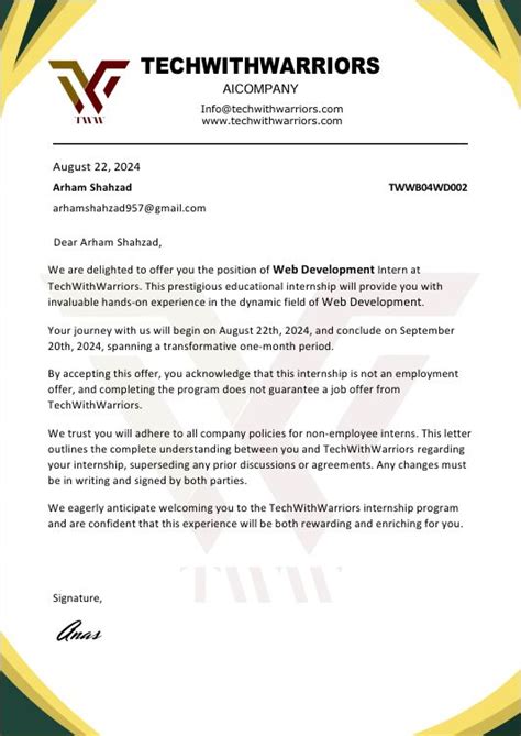 Arham Shahzad On Linkedin Internship Webdevelopment Techwithwarriors Excited