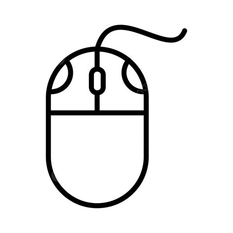 Mouse Line Icon Vector Computer Controller Device Png And Vector
