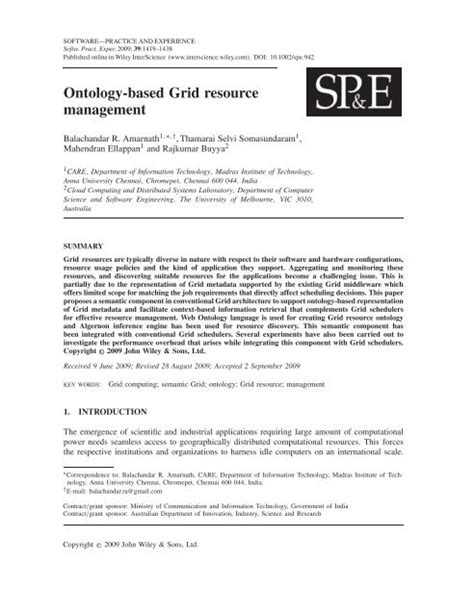 Ontology Based Grid Resource Management Rajkumar Buyya