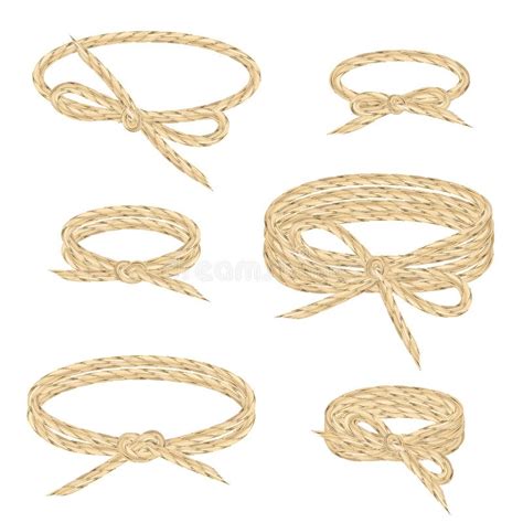 String Bows Knots Set Thin Line Ribbons Ropes Cords Tied For Gift Box Present Stock