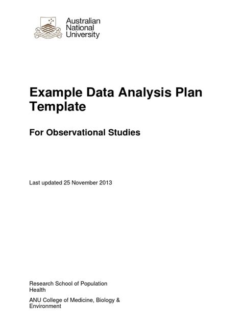 Data Analysis Template 20131125 Pdf Pdf Confounding Data Analysis