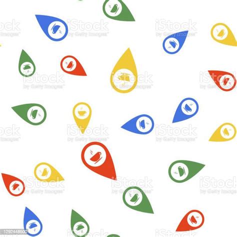 흰색 배경에 핫 커피 컵 아이콘 격리 된 원활한 패턴색상맵 포인터 벡터 0명에 대한 스톡 벡터 아트 및 기타 이미지 0명 가능성 관광 Istock