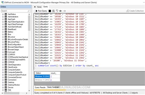 Find Windows Versions Using SCCM SQL Query CMPivot