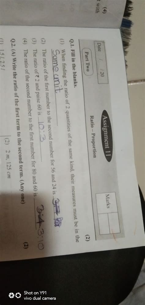 4 Withdate 120assignment 11markspart Tworatio Proportion 2 Q