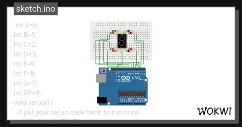 Seven Segment Wokwi Esp32 Stm32 Arduino Simulator