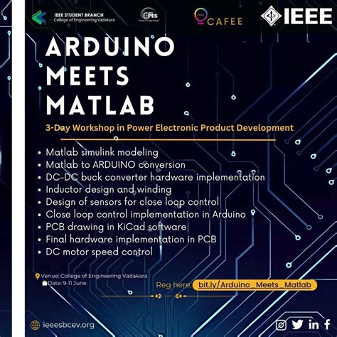Ieee Sb Cev On Linkedin Arduino Meets Matlab Workshop Topics