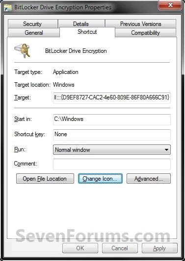 BitLocker Drive Encryption Shortcut Create Tutorials