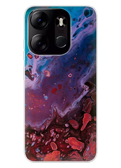 Tecno Spark Go 2023 силиконовый чехол с картинкой Танец красок