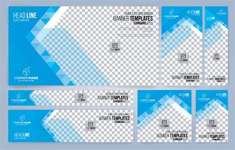 파란색과 흰색 웹 배너 템플릿 사진에 대 한 공간을 가진 표준 크기 현대적인 디자인 0명에 대한 스톡 벡터 아트 및 기타 이미지 0명 개념 광고 Istock