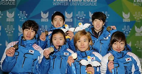 동계u대회 남녀 팀추월 동반 금메달