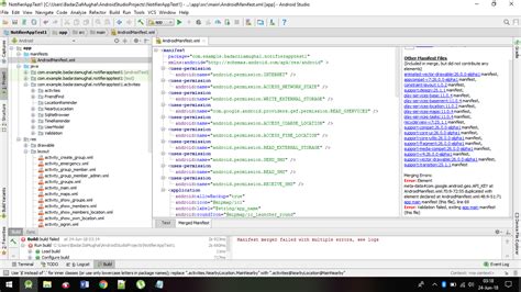 android manifest error duplication of elements while combining two functions stack overflow