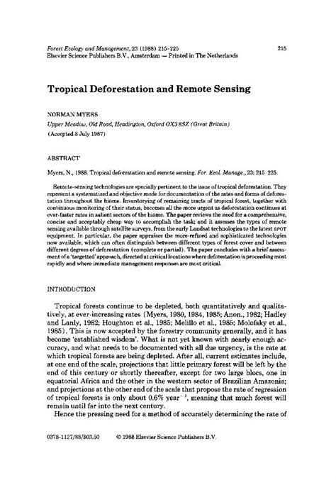 Pdf Tropical Deforestation And Remote Sensing Dokumen Tips