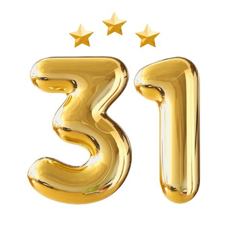 31 Years Anniversary Number 11296968 PNG
