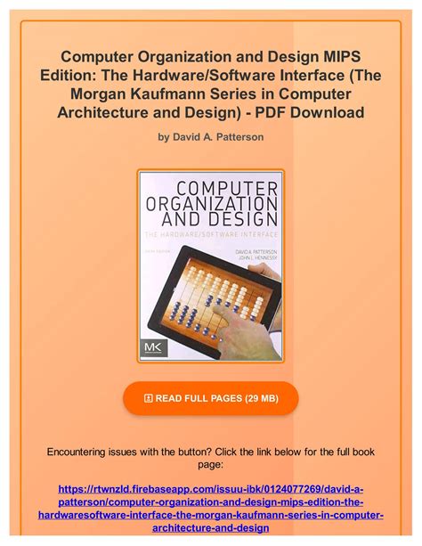 Ebook Computer Organization And Design Mips Edition The Hardware Software Interface The Morgan
