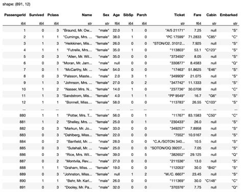 Using The Polars DataFrame Library