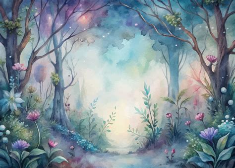 Premium Vector A Lush Forest Watercolor Background