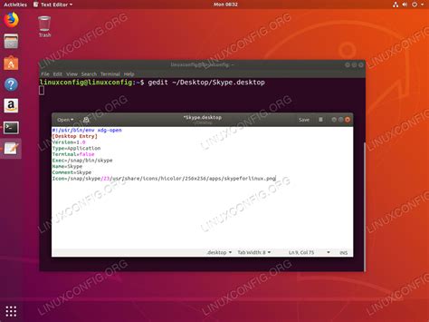 create desktop shortcut launcher on ubuntu 18 04