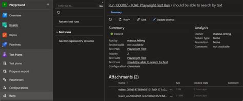 Using Azure Test Plans With Playwright Marcus Felling