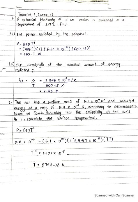 TUTO Week 1 Phy310 Modern Physics Studocu