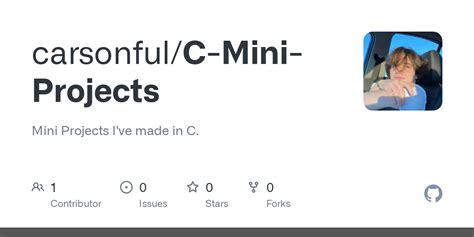 Github Carsonfulc Mini Projects Mini Projects Ive Made In C