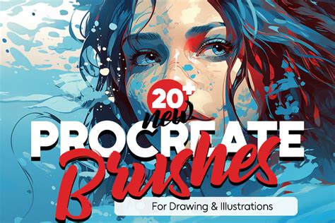 20 New Procreate Brushes For Drawing And Illustrations Gdj
