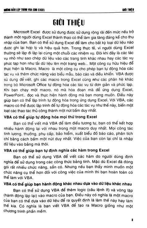 Hướng Dẫn Lập Trình VBA Cho Excel PDF YDS EDU VN