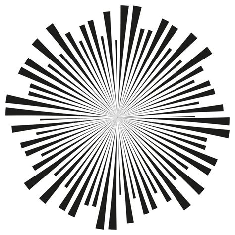 Circular Burst Effect Abstract Explosion Rays Radial Speed Lines High Energy Sunburst Stock