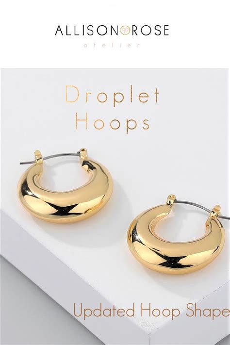 Allison Rose Atelier Chunky Hoop Earrings Gold Plated Brass Hoops