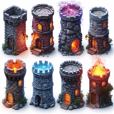 Premium Photo Mage Towers Games Assets Building And Environment