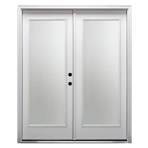 Mmi Door 64 In X 80 In Left Handinswing Full Lite Clear Glass Primed Fiberglass Smooth