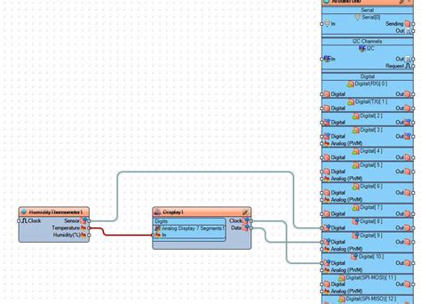 Arduino Display Temperature On Tm1637 Led Display Visuino Visual Development For Arduino