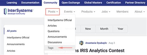 how to learn on intersystems developer community part 2 tags