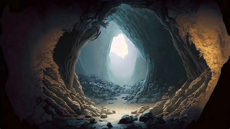 光の差し込む洞窟3枚 フリー素材ゲームまてりあるず無料の背景イラスト