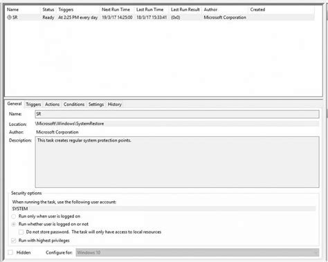 Problem Creating Scheduled System Restores Windows 10 Forums