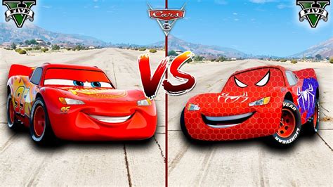 Spider Mcqueen Vs Lightning Mcqueen Showdown In Gta 5 Ultimate Winner