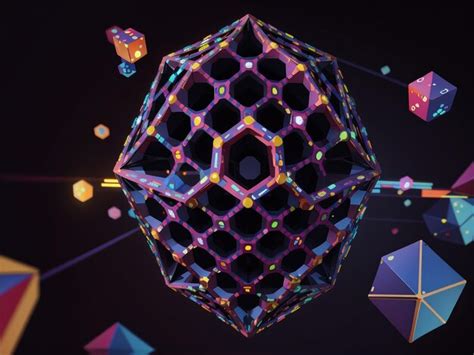 Premium Ai Image Hexagonal Network Of Connecting Dots Abstract Geometric Design