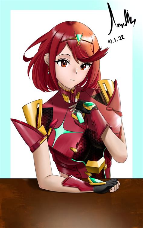 Im Still A Newbie But Heres My Pyra Drawing For The 5th Anniversary R Xenobladechronicles2
